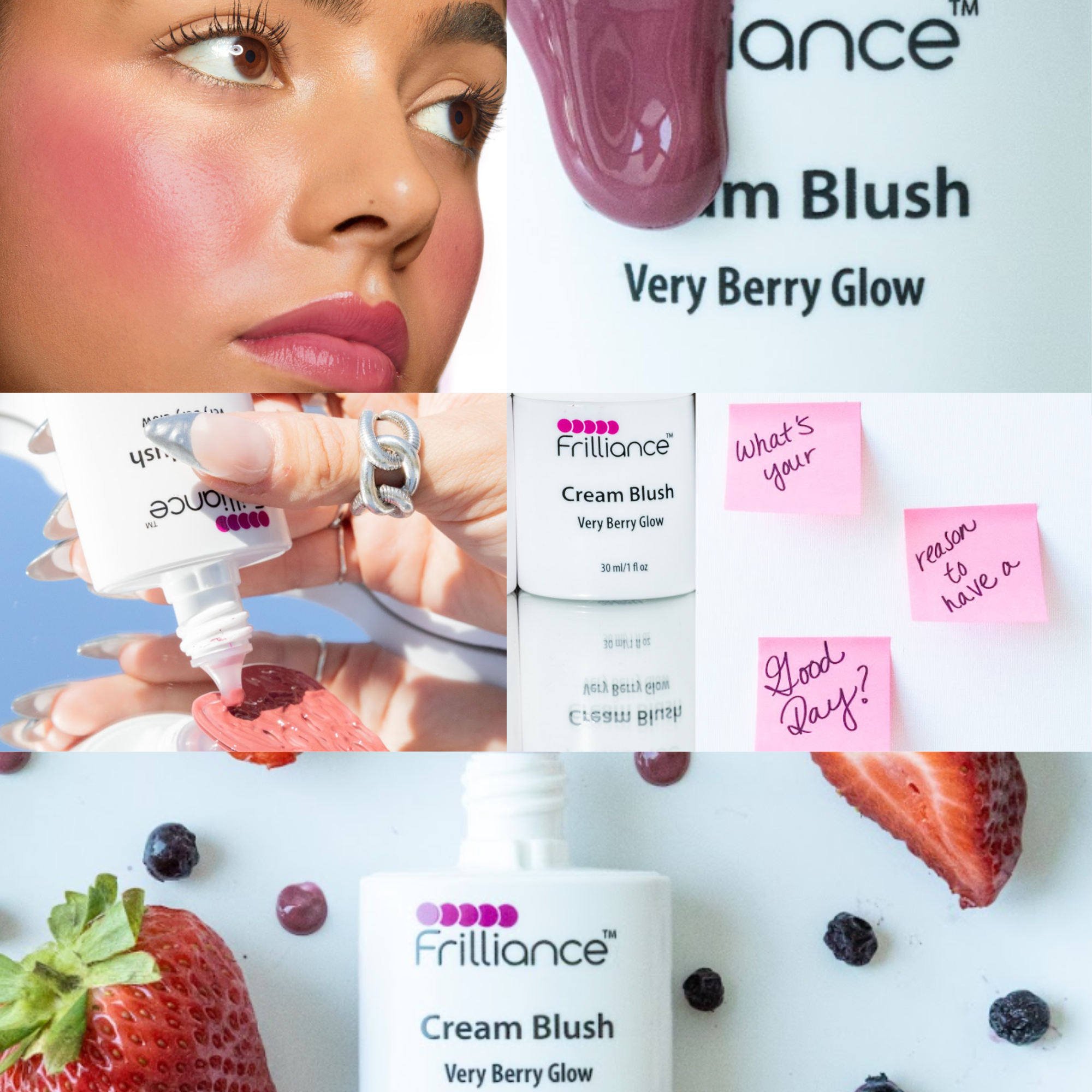 Very Berry Cream Blush + Happiness Affirmation Card 🤩🫶🪞🩰 – Frilliance